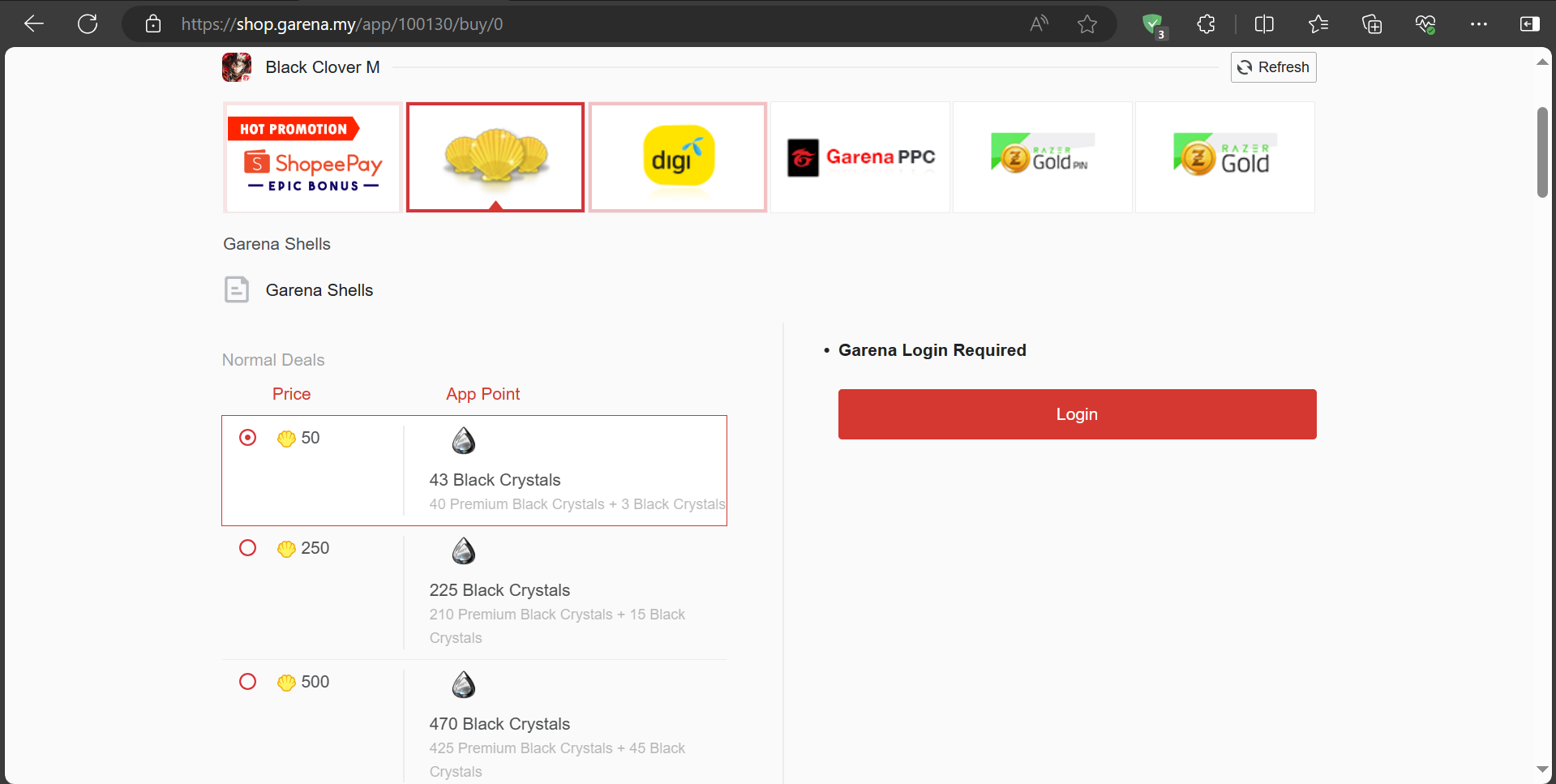Top Up Guide Black Clover Mobile via Garena Shell – Customer Support