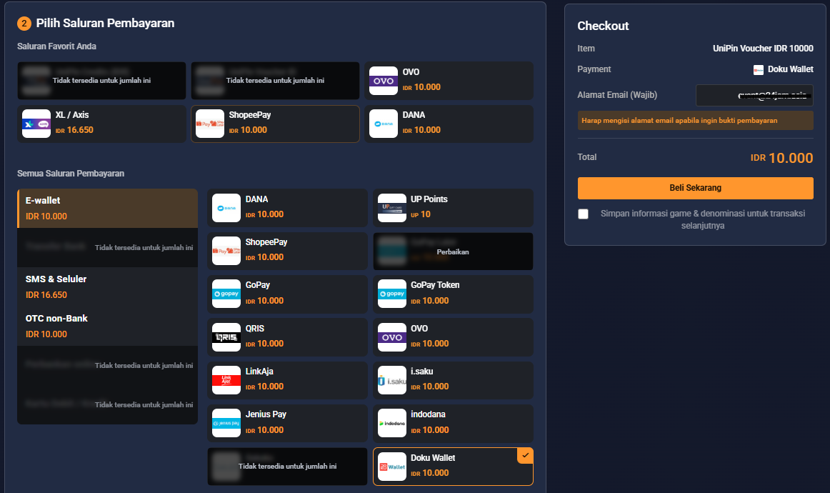 Flash Top Up - Saluran Pembayaran Doku Wallet – Customer Support